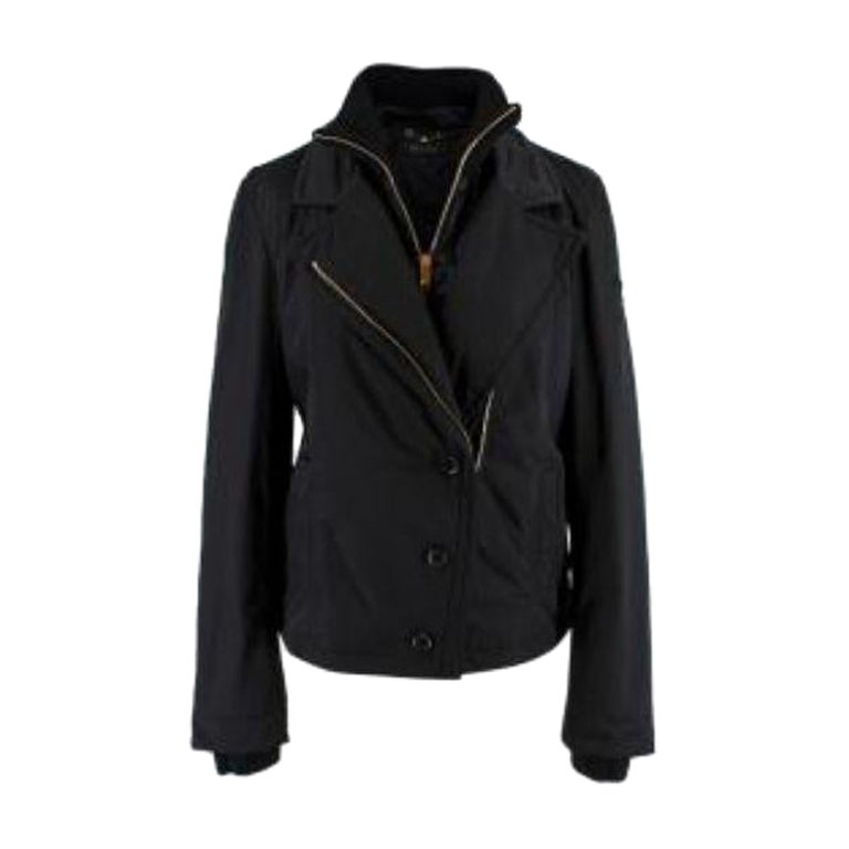 Gucci Black Nylon Double Layer Jacket For Sale at 1stDibs