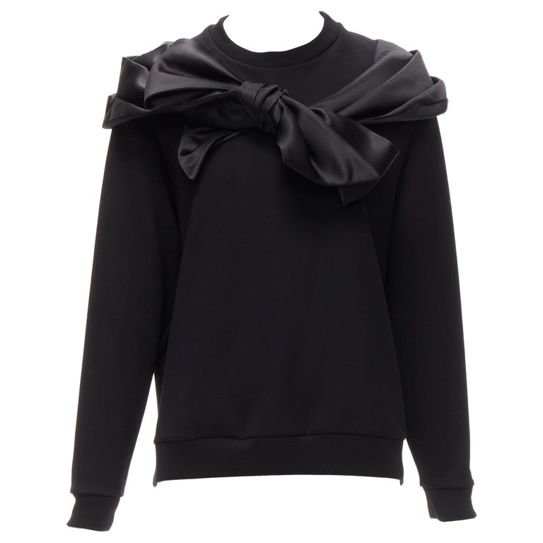 SIMONE ROCHA black bow tie sash oversized pullover sweatshirt XXS For ...