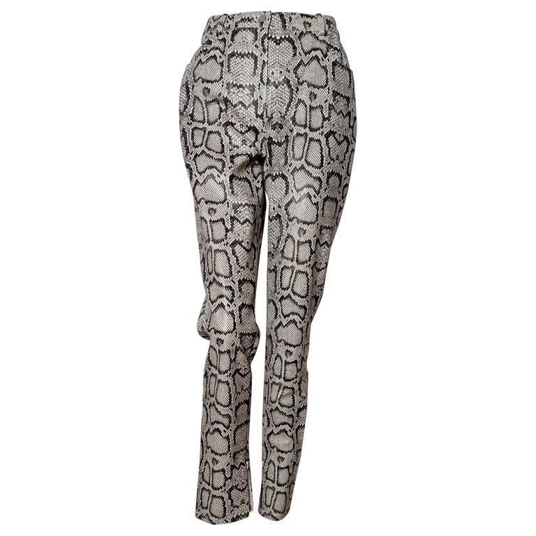 Emanuel Ungaro Faux Snakeskin Pants For Sale at 1stDibs