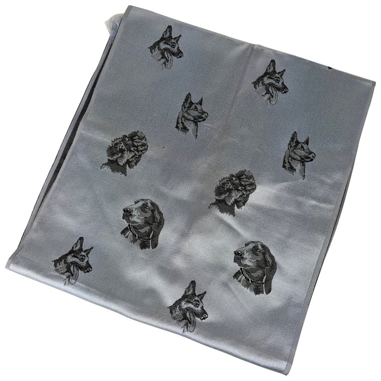 Unusual French Satin Jacquard Dog Muffler For Sale at 1stDibs