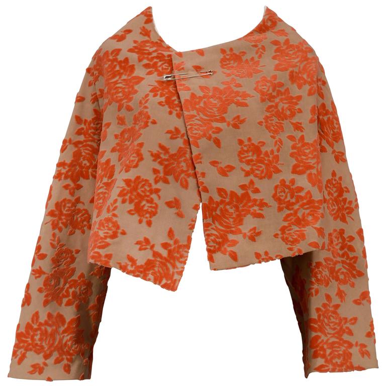 CDG Coral Flocked Jacket 1996 at 1stDibs