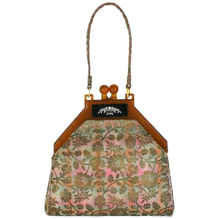 Art Deco Lame and Diamond Evening Bag For Sale at 1stDibs | art deco ...