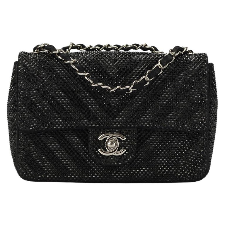 Chanel 2015 Classic Mini Rectangle Flap Strass Embellished Shoulder Bag ...