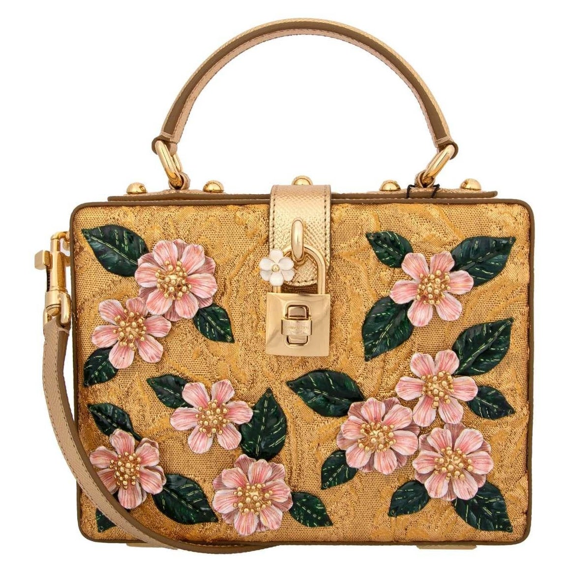Dolce and Gabbana - Unique Embellished Lurex and Leather Clutch Bag ...