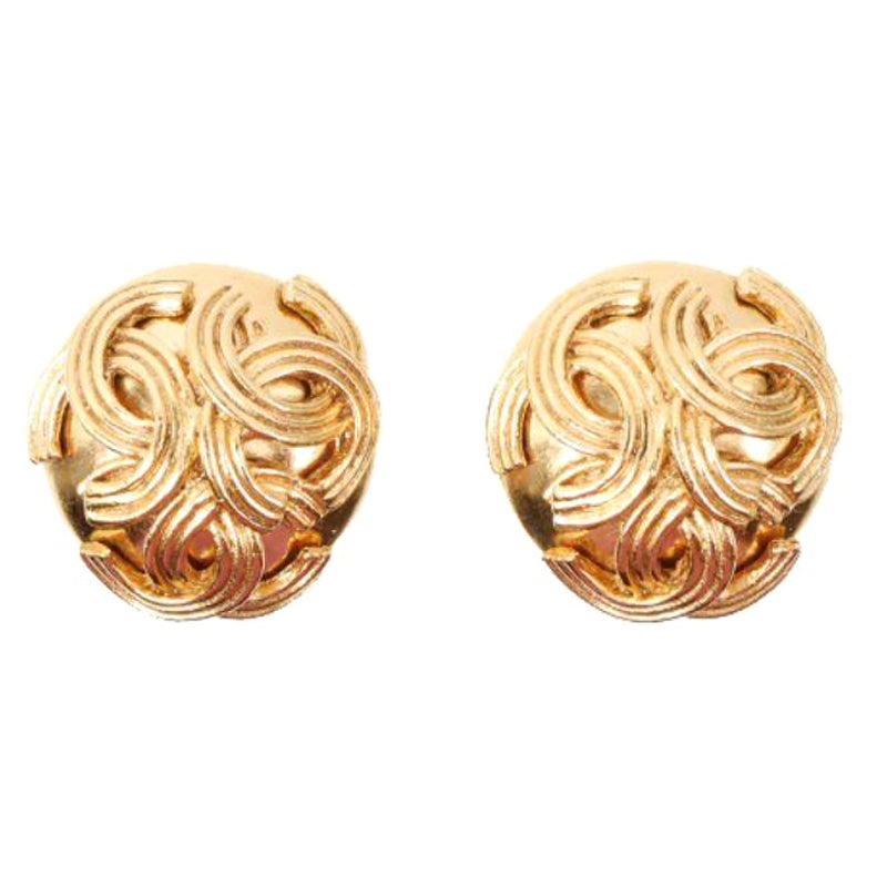 Chanel Round 3 CC Mark Earrings, 1994 For Sale at 1stDibs