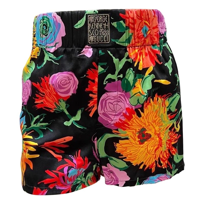 Gucci X Kenneth Scott Floral Shorts SS2021 For Sale at 1stDibs