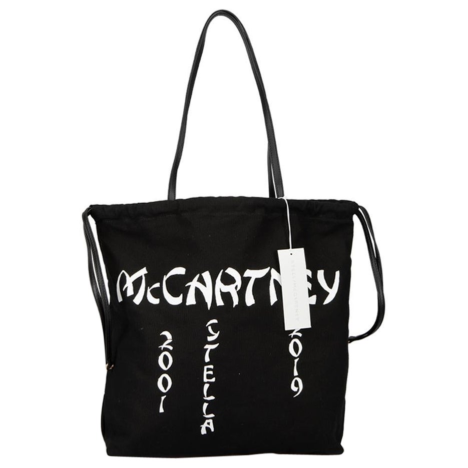 Stella McCartney Women's Black 2019 Graffiti Printed Tote Bag For Sale ...