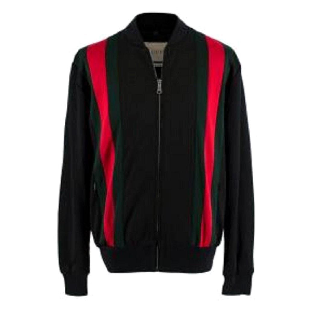 Gucci Web Jersey Track Zipped Jacket For Sale at 1stDibs