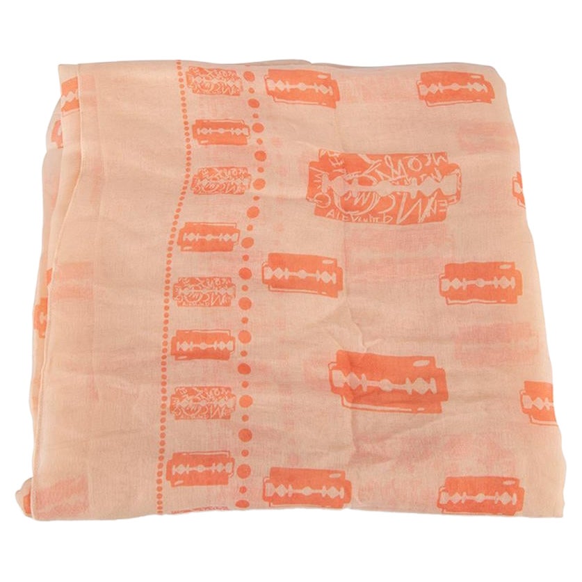 Alexander McQueen Women's McQ Pink Razor Pattern Scarf For Sale at 1stDibs