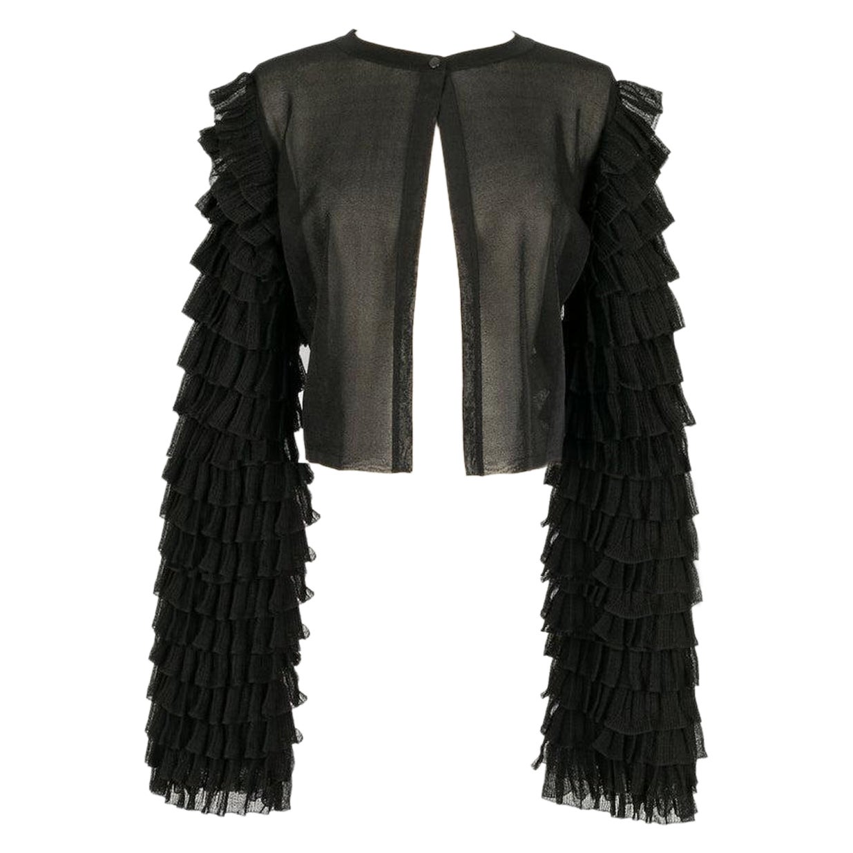 Alaïa Top in Black Silk Blend For Sale at 1stDibs
