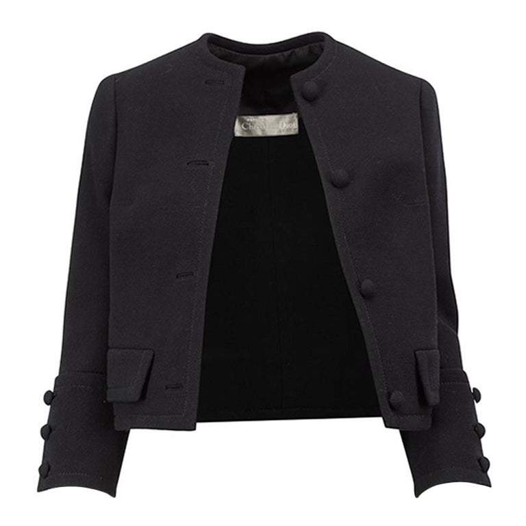 Dior Women's Vintage Black Layered Sleeve Evening Jacket For Sale at ...