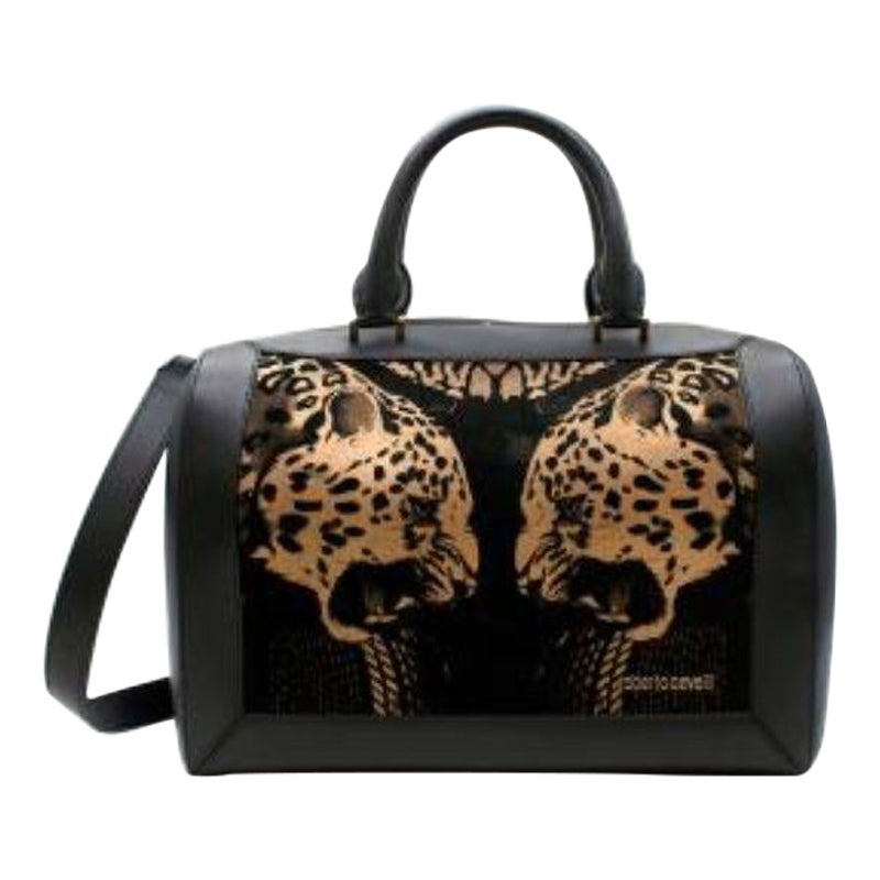 Roberto Cavalli Twin Leopards Boston Bag For Sale at 1stDibs