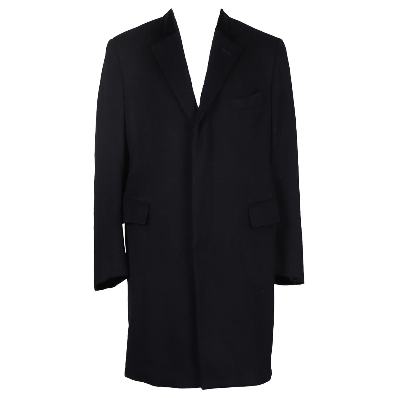 Tom Ford Men's Velvet Trimmed Wool Coat It 56 Uk/us Chest 46 For Sale ...