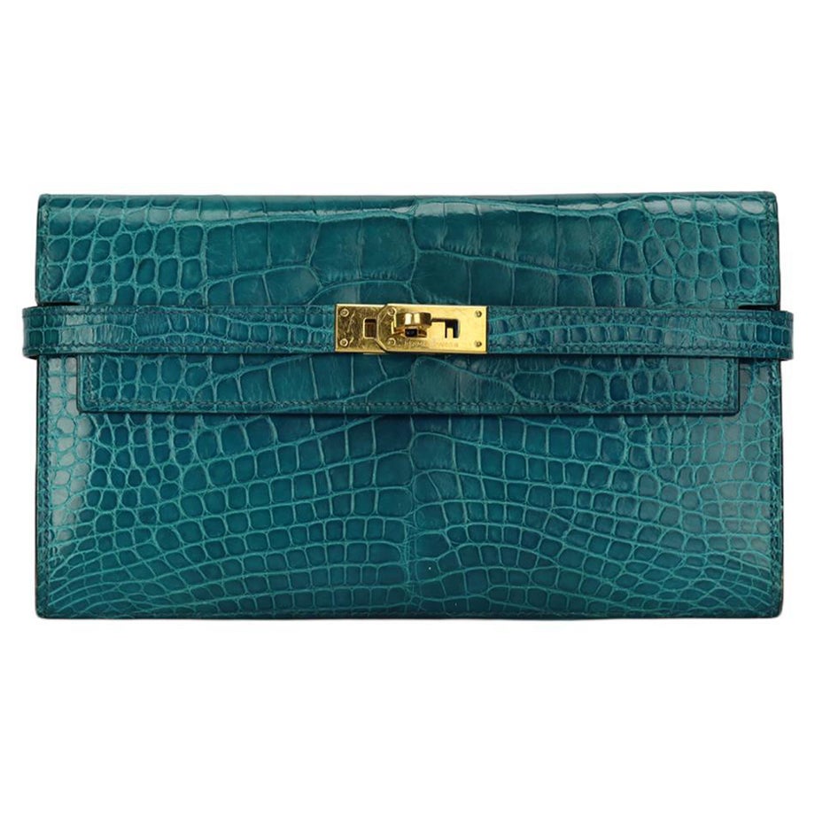 Hermès 2013 Kelly Long Alligator Mississippiensis Leather Wallet For ...