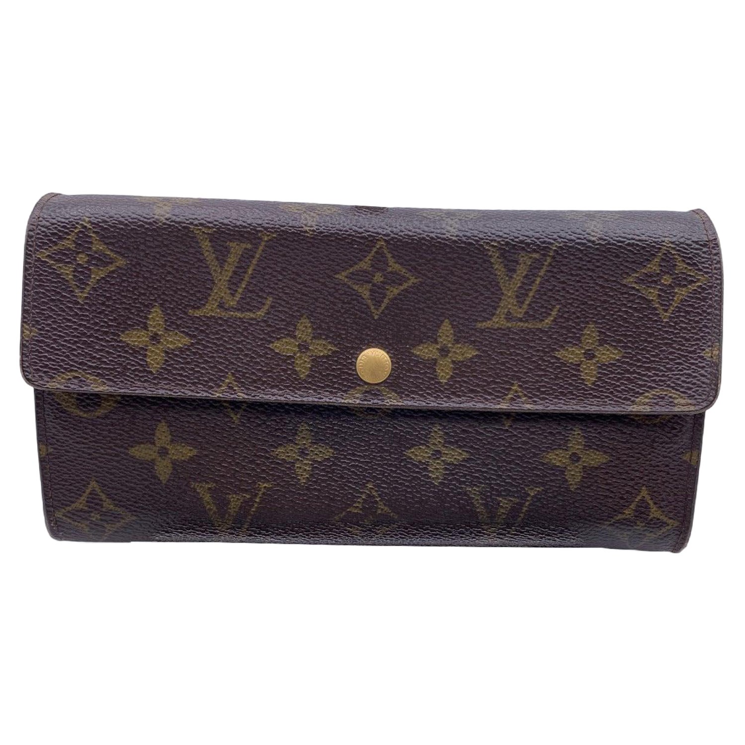 Louis Vuitton Monogram Canvas Continental Sarah Long Wallet For Sale at ...
