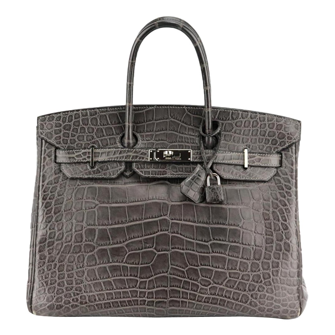 Hermès 2010 Birkin 35cm Matte Alligator Mississippiensis Leather Bag ...
