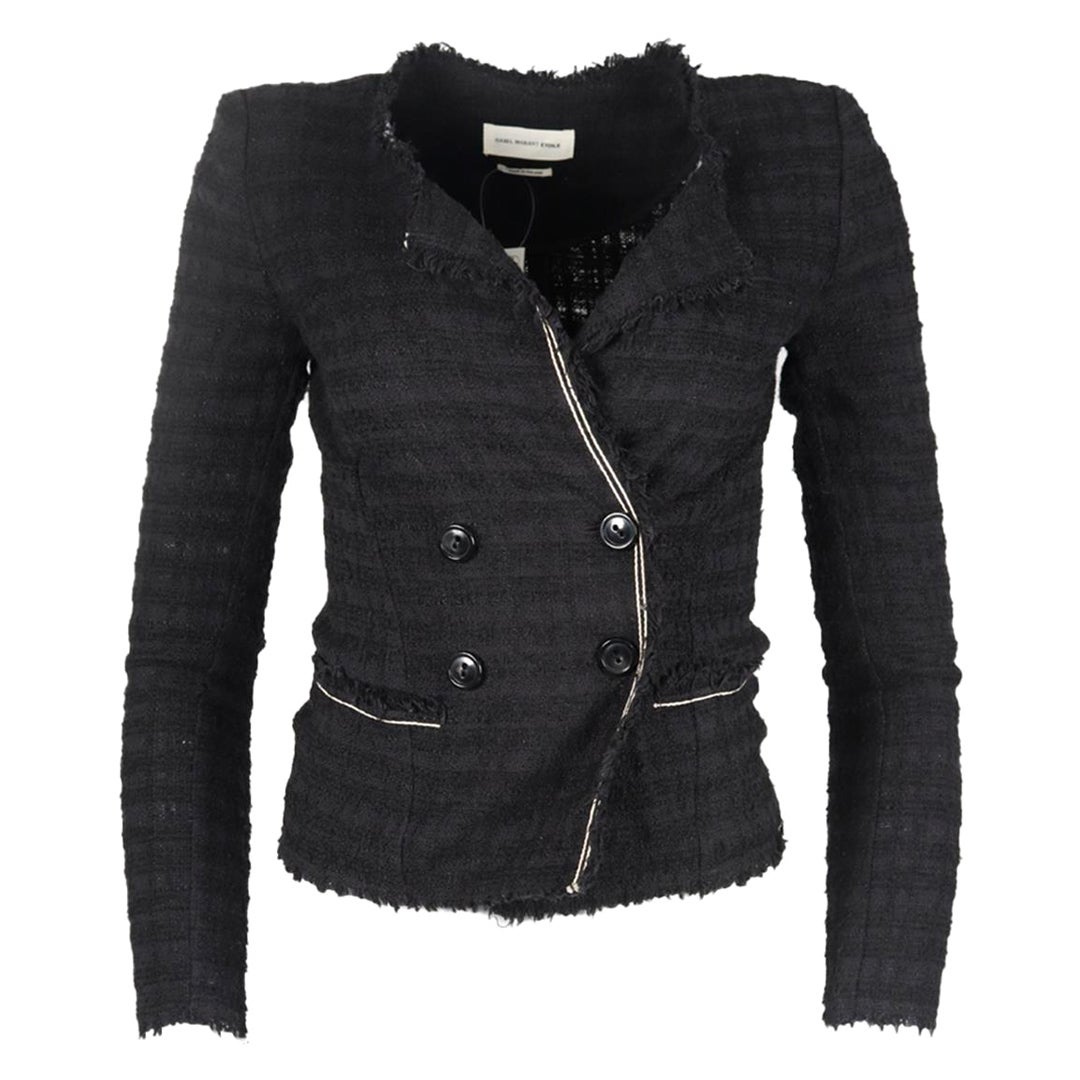 Isabel Marant Étoile Tweed Cotton Blend Jacket Fr 34 Uk 6 For Sale at ...