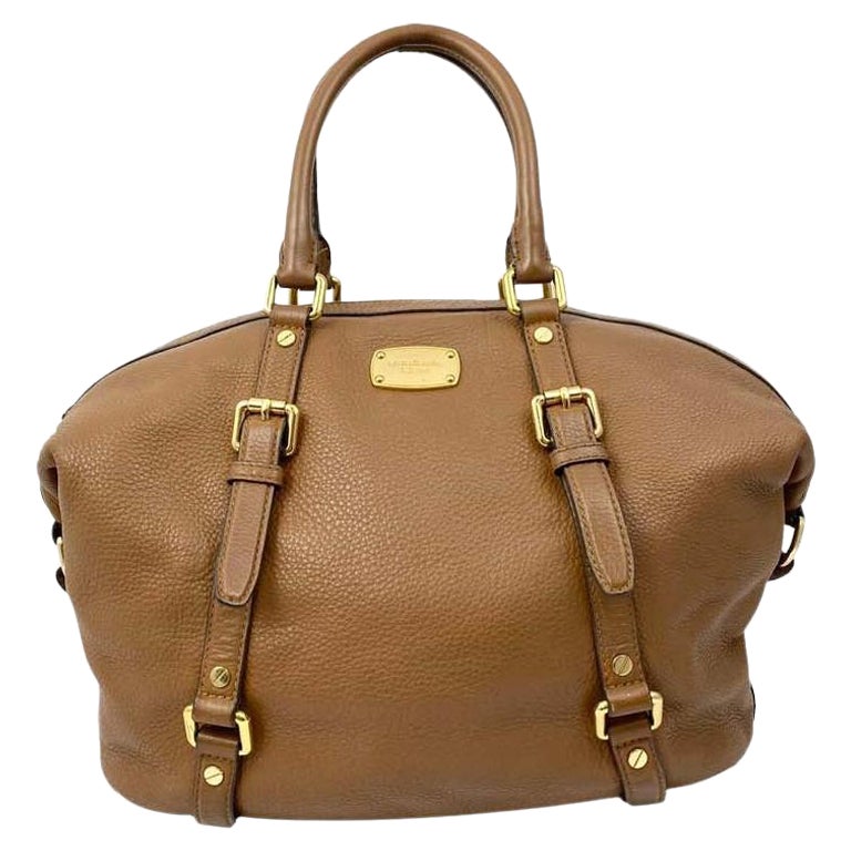 MICHAEL Michael Kors Tan Leather Bedford Satchel For Sale at 1stDibs