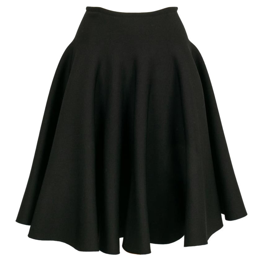 Alaïa Black Wool Blend Skirt, Size 38FR For Sale at 1stDibs