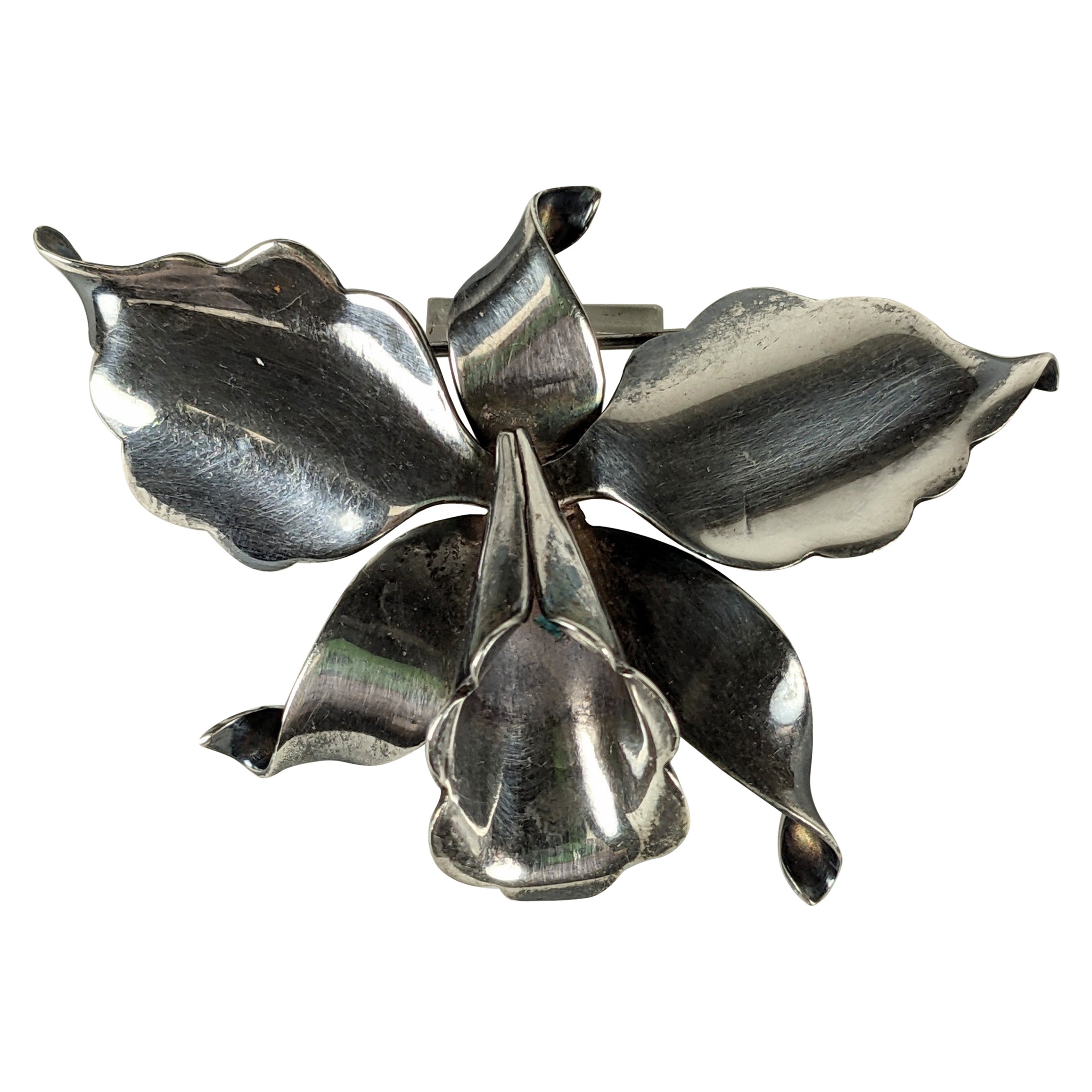 Antonio Sterling Orchid Brooch at 1stDibs | juliet 3142, sterling orchids
