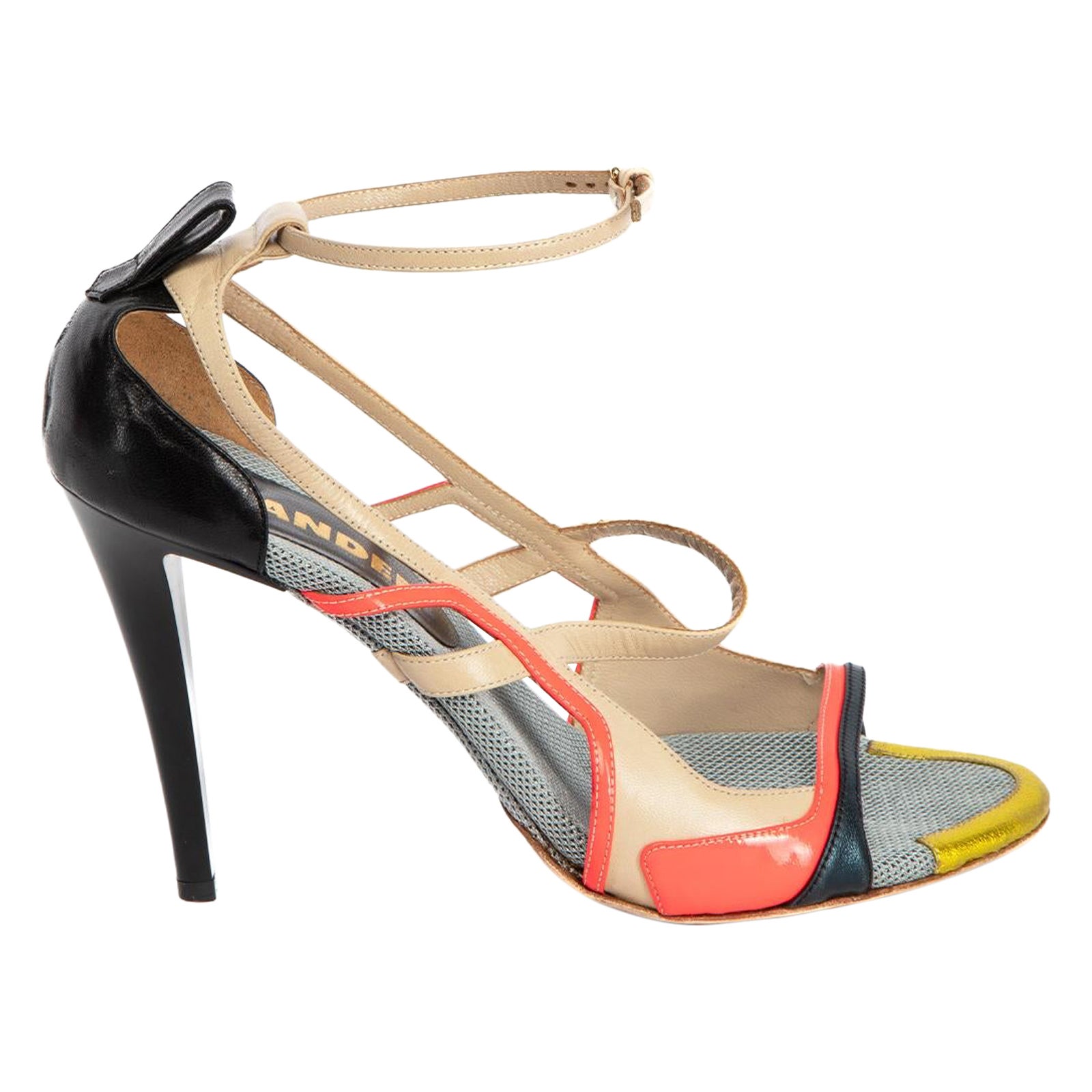 Multicolour Strappy High Heels Size UK 7 For Sale at 1stDibs