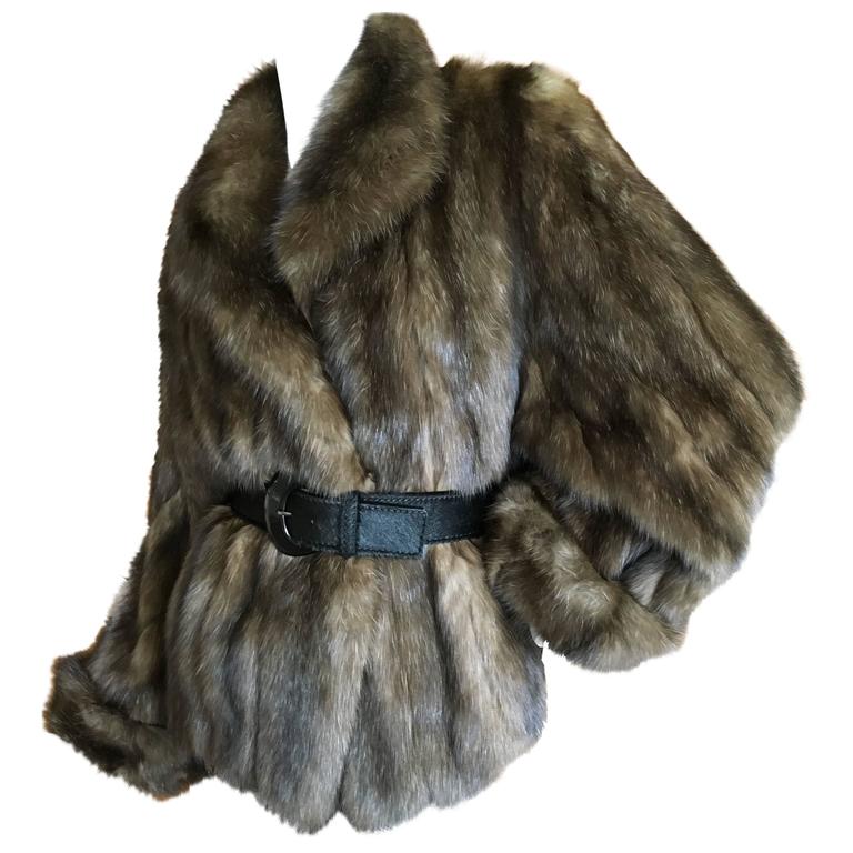 Revillon Paris Russian Barguzine Sable Short Fur Coat XXL Unisex For ...