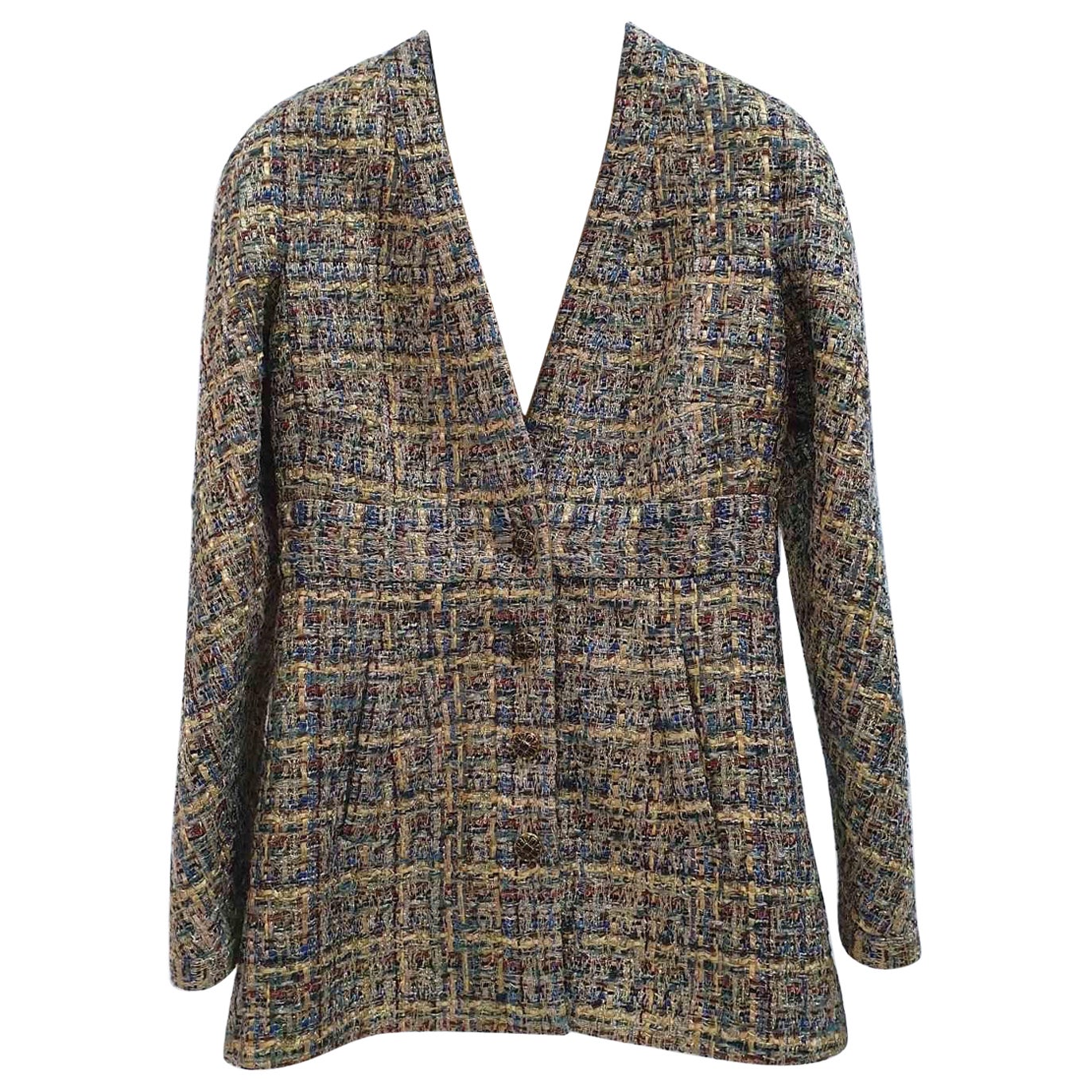 Chanel 2019 Tweed Pattern Blazer For Sale at 1stDibs