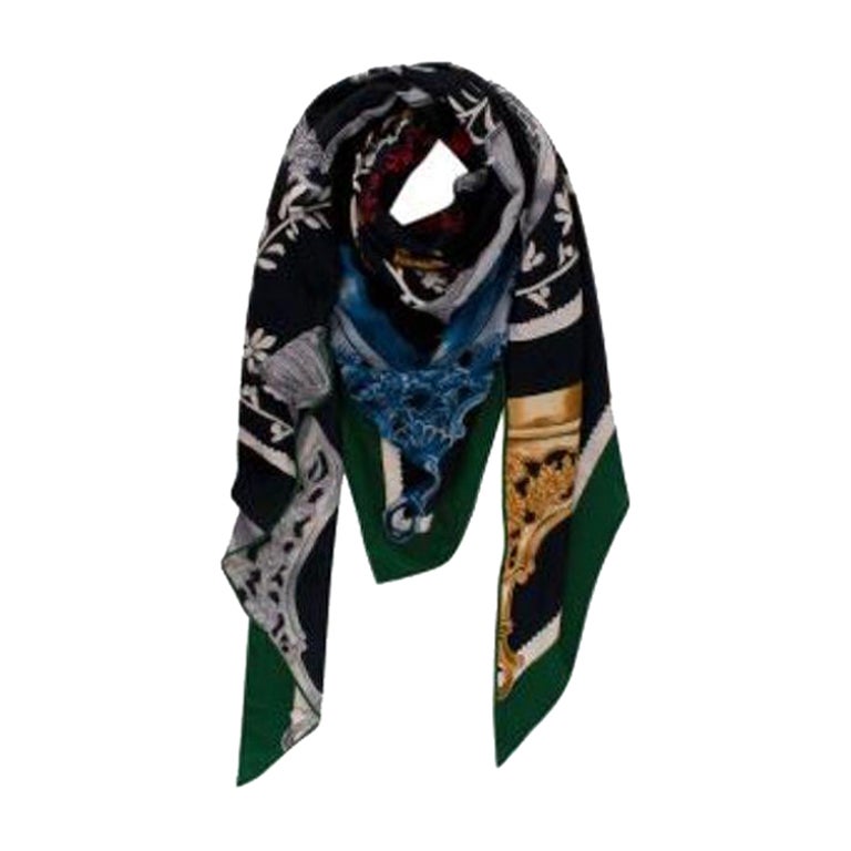 Hermes Cashmere and Silk Etriers Remix Giant Triangle Scarf For Sale at ...
