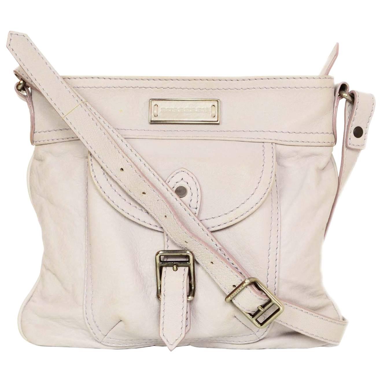 Burberry Lavender Leather Messenger Crossbody Bag For Sale at 1stDibs ...