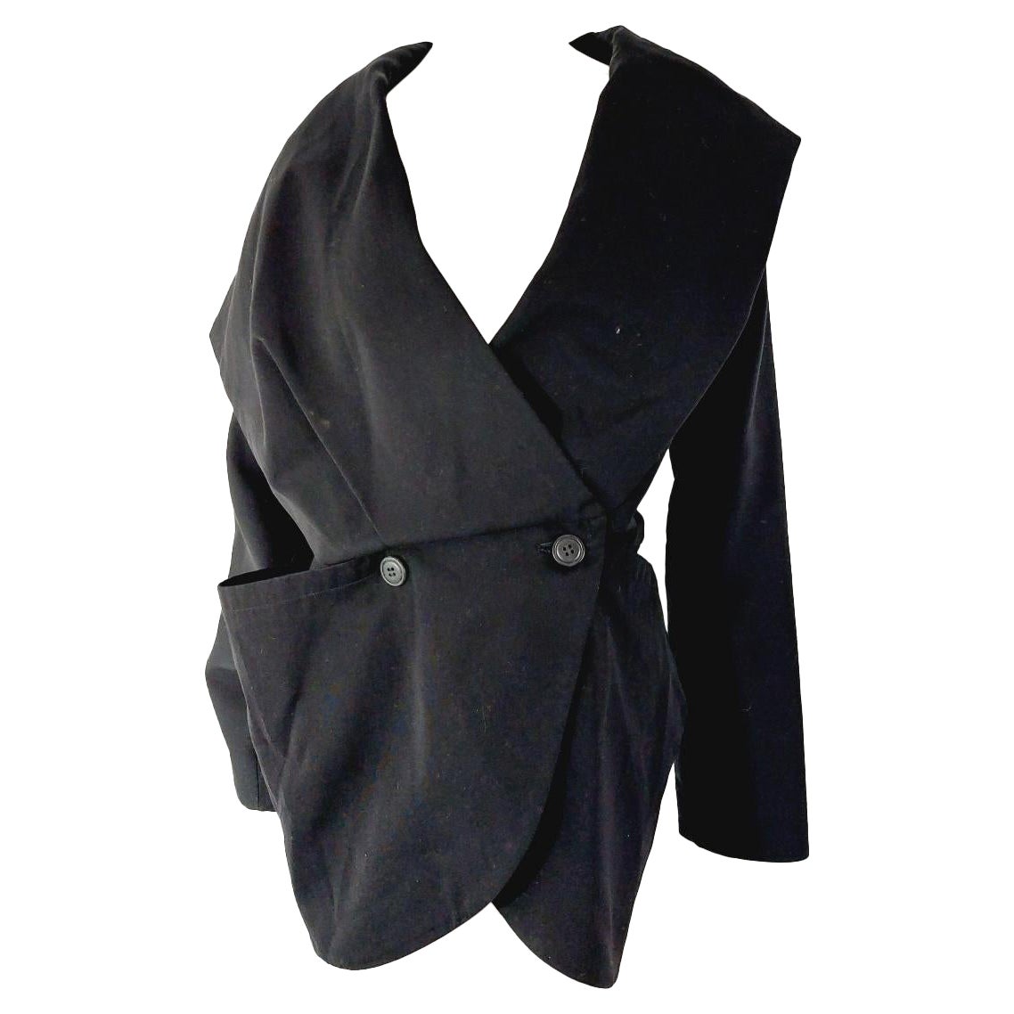 Issey Miyake Exaggerated Dramatic Asymmetric Silhouette Formal Coat ...