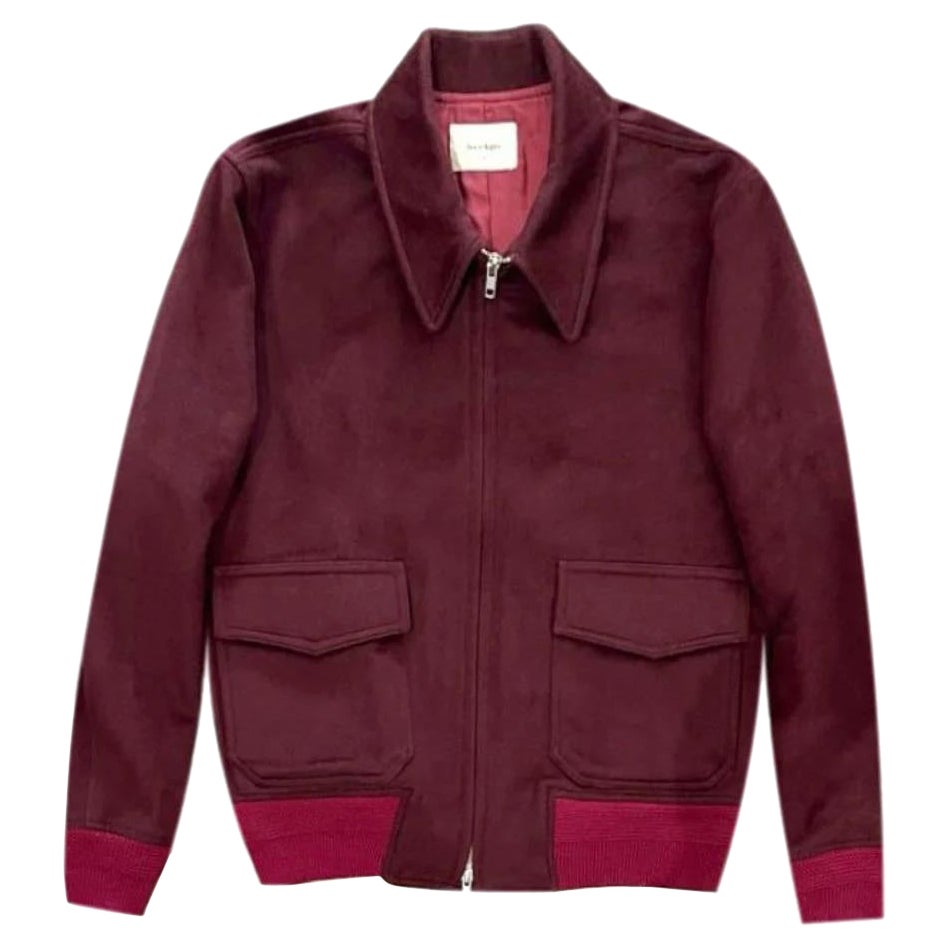 Basic Rights Wool Bomber Jacket For Sale at 1stDibs