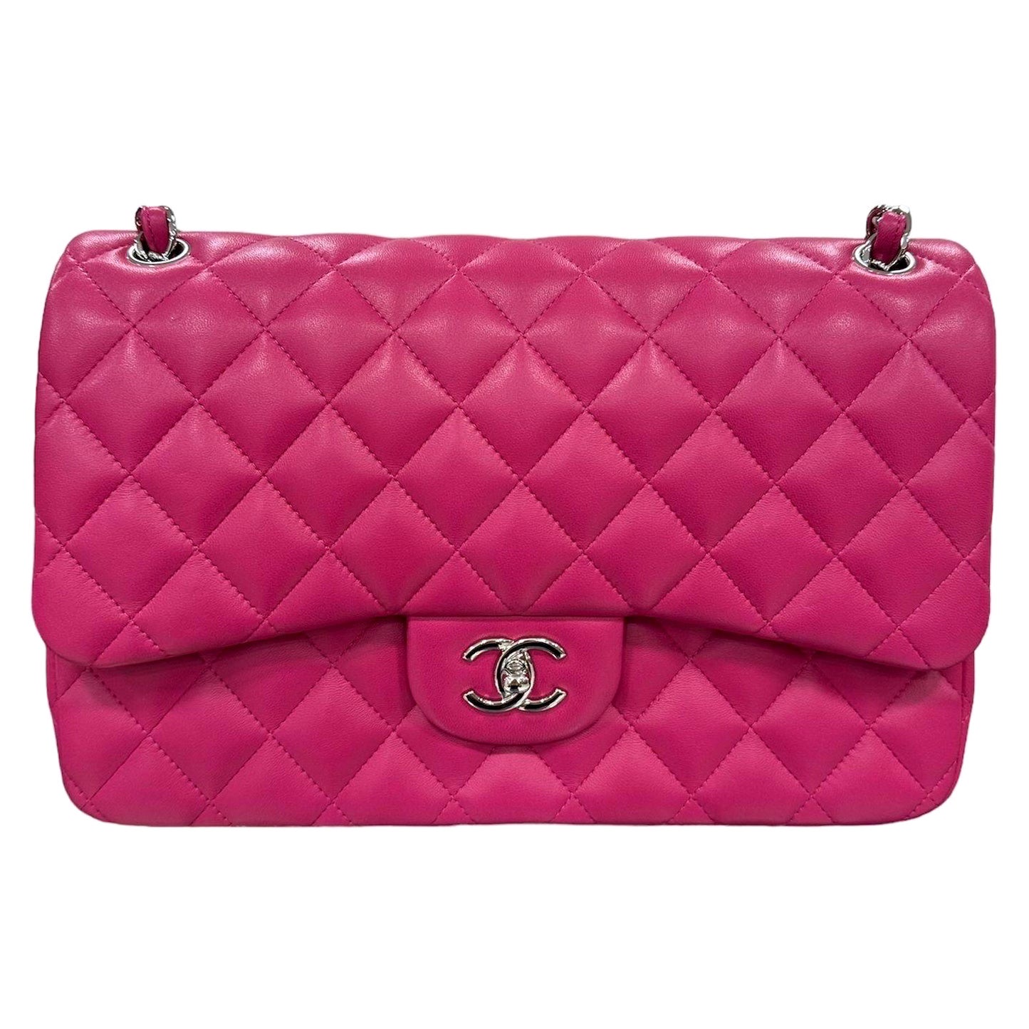 Borsa A Tracolla Chanel Timeless Double Flap Jumbo Fuchsia 2014 For ...