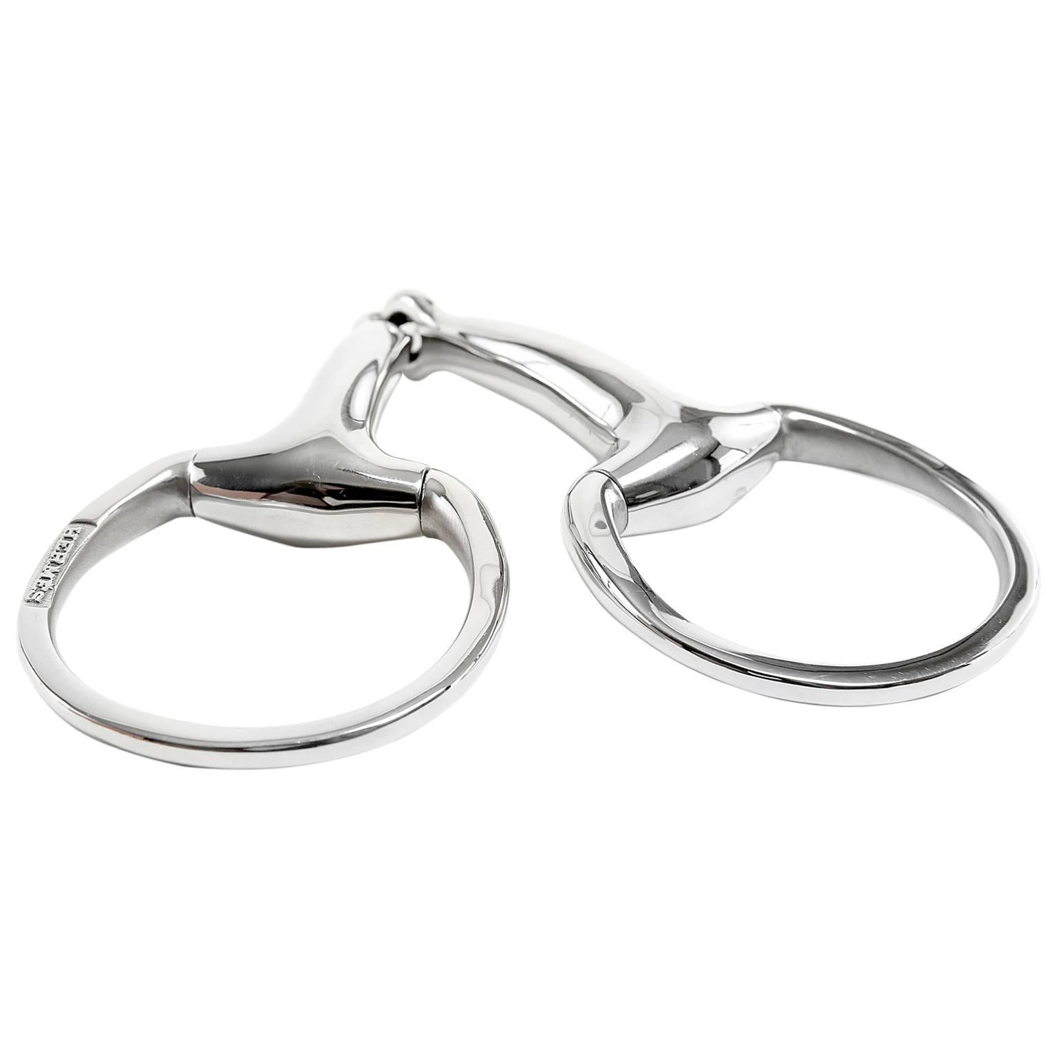 Hermès Silver Tone Horse Bit Scarf Ring- XL at 1stDibs | horsebit scarf ...