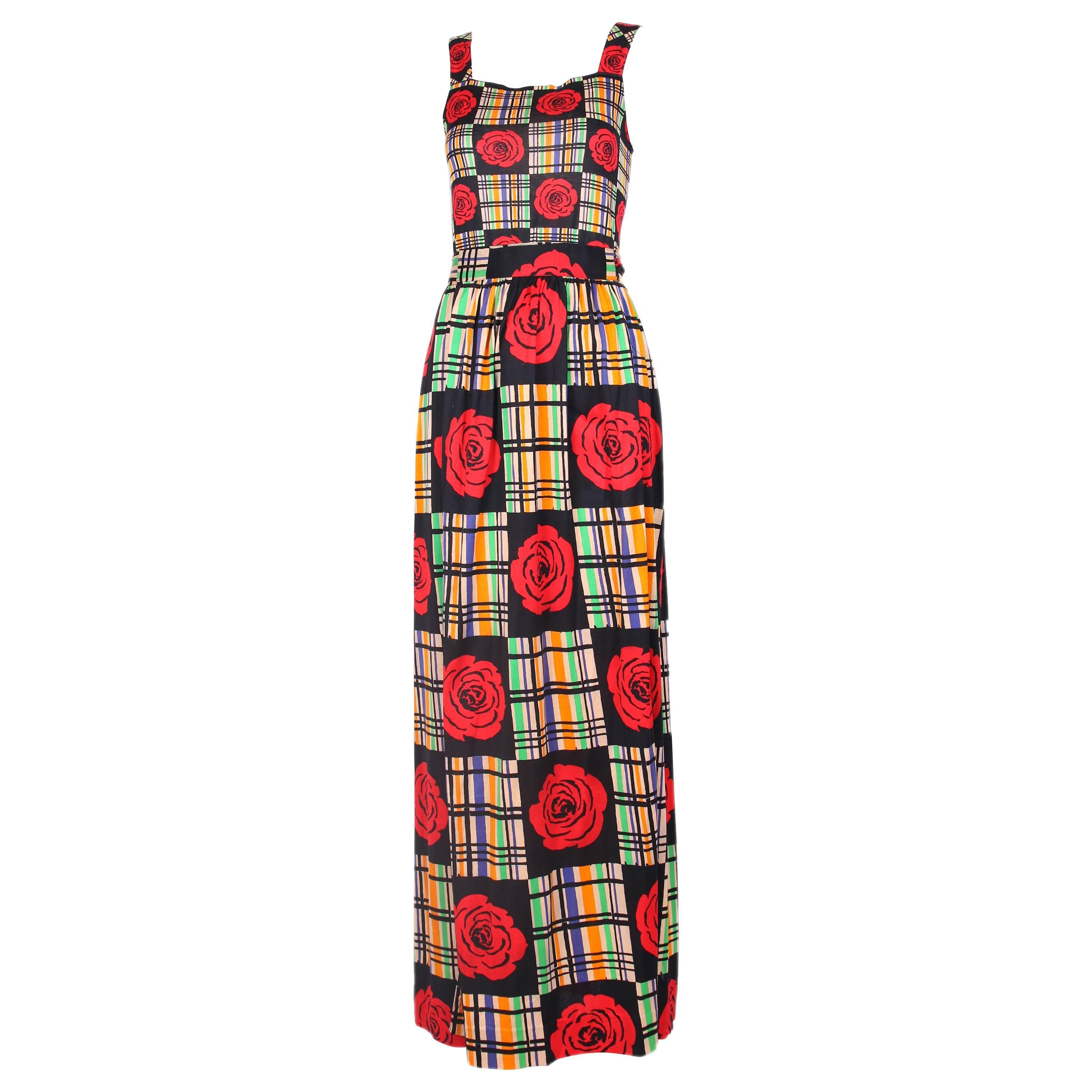 Vintage Missoni Cotton Graphic Floral Print Wrap Skirt and Tank ...