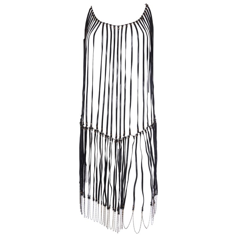 Leather and Chain Body Jewelry at 1stDibs