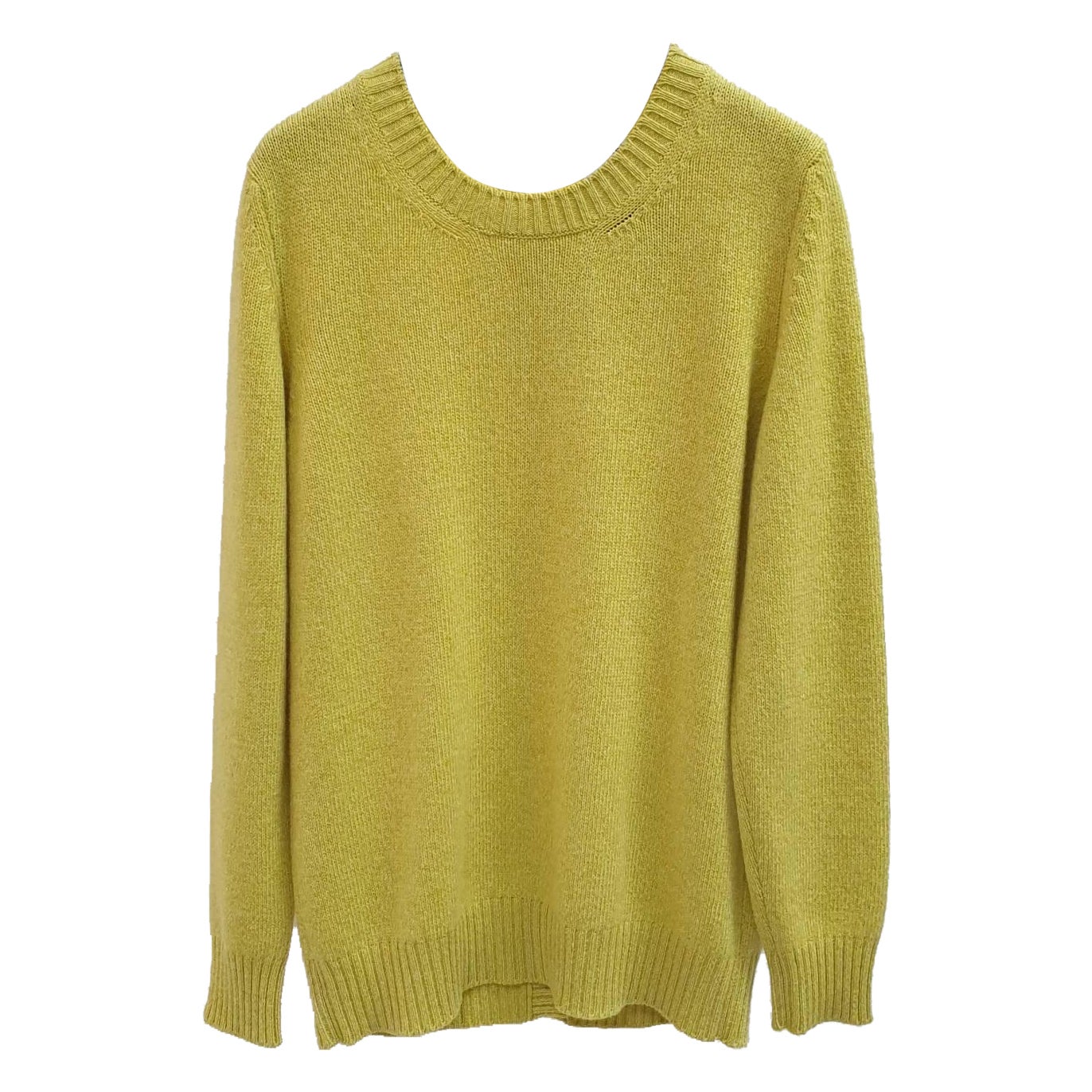 Chanel CC Buttons Cashmere Yellow Pullover Sweater For Sale at 1stDibs
