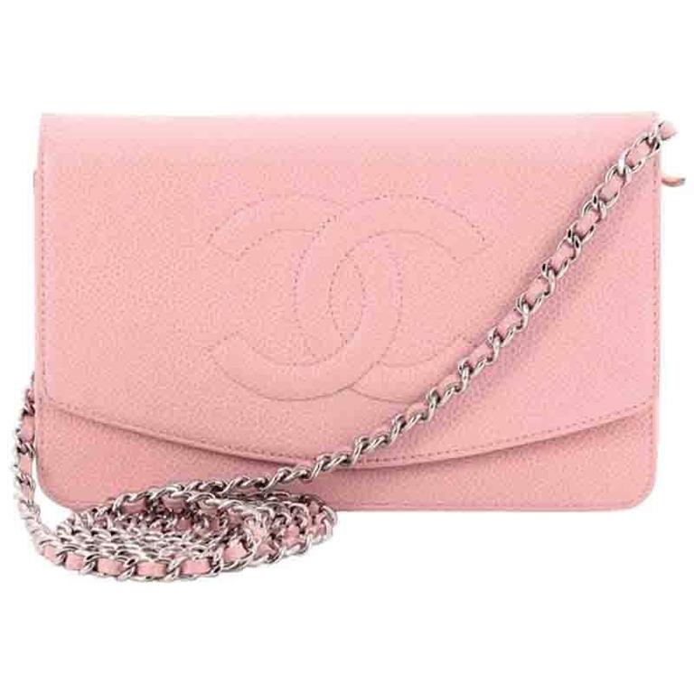 Chanel Timeless Wallet on Chain Caviar at 1stDibs