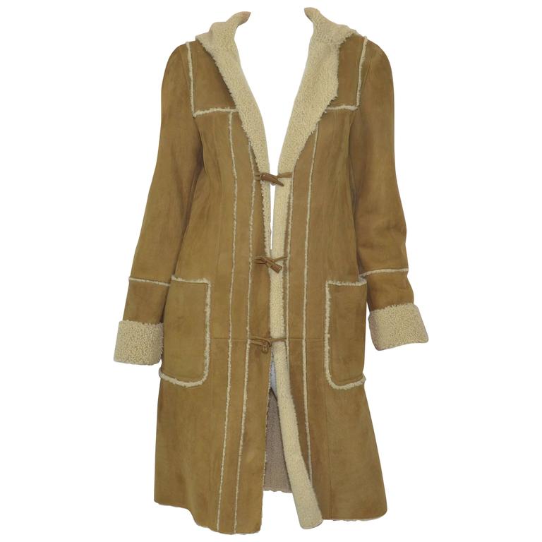 Chanel 2006A Shearling Coat with Hood at 1stDibs