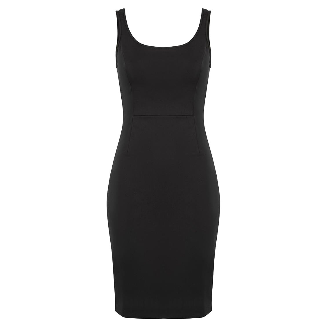 Versace Black Sleeveless Dress Size M For Sale At 1stdibs