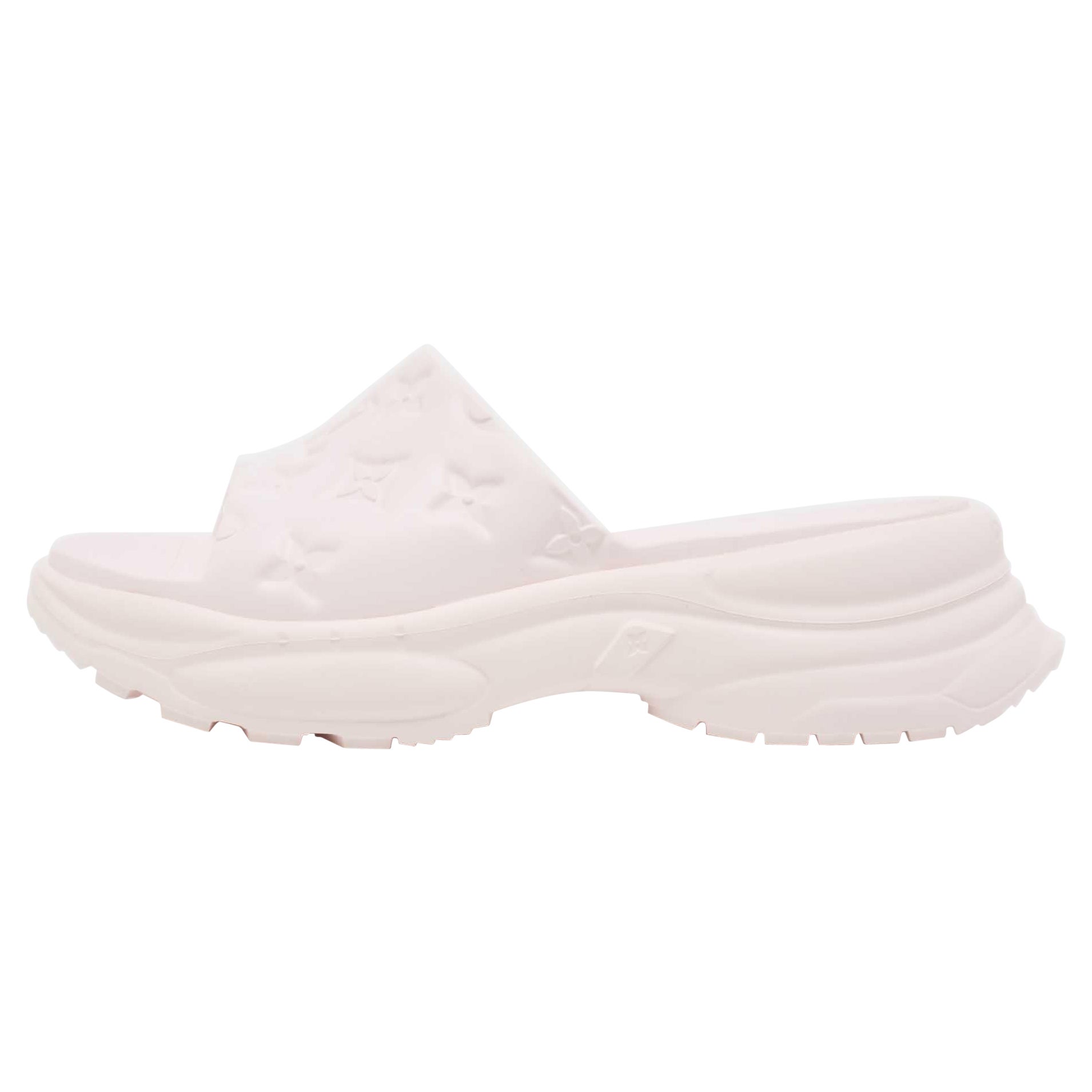 Louis Vuitton Pink Rubber Monogram Pool 55 Comfort Mules Size 38 For ...