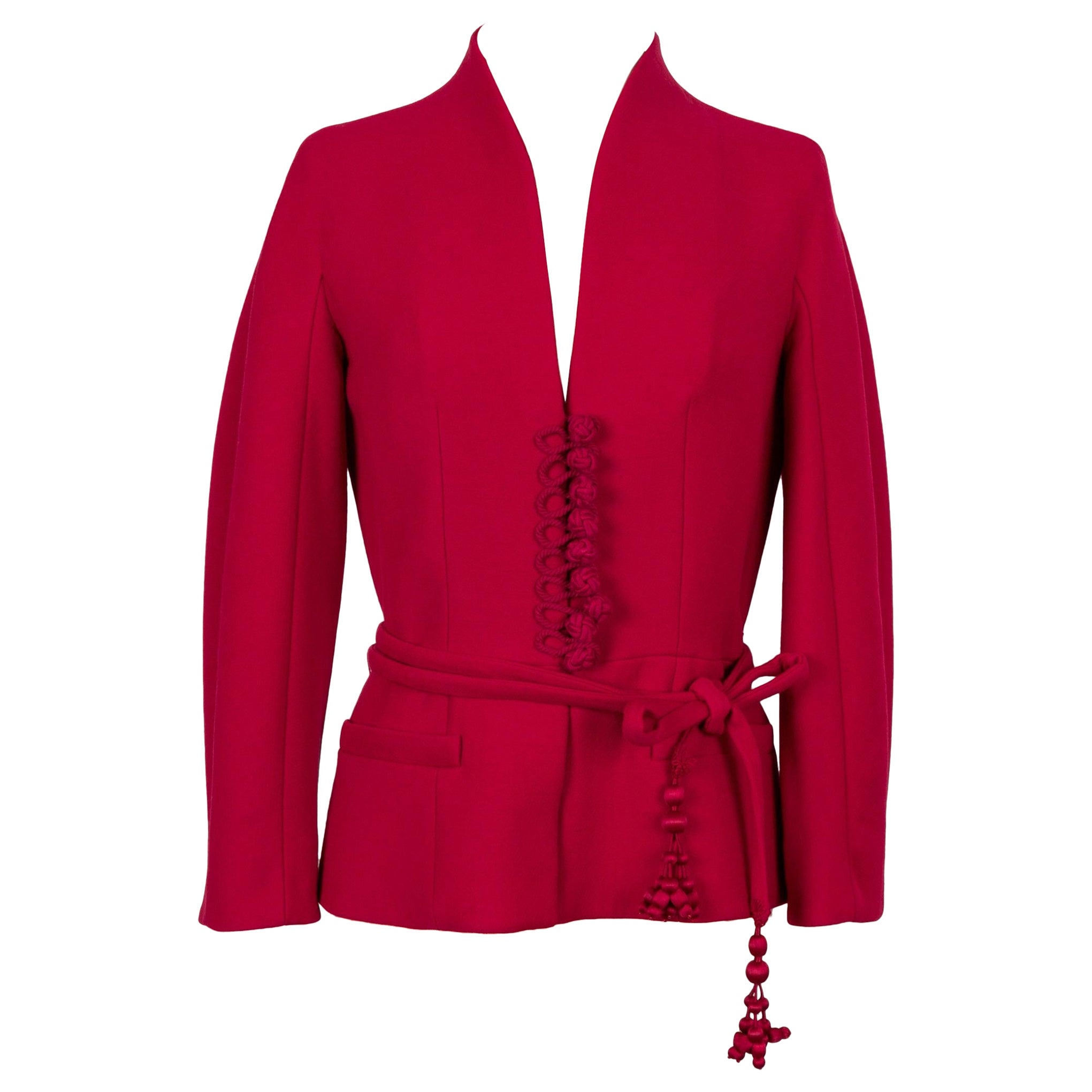 Dior Raspberry Wool Jacket Winter, 2009 For Sale at 1stDibs