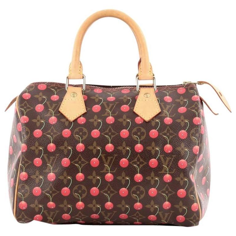 Louis Vuitton Speedy Handbag Limited Edition Cerises 25 at 1stDibs
