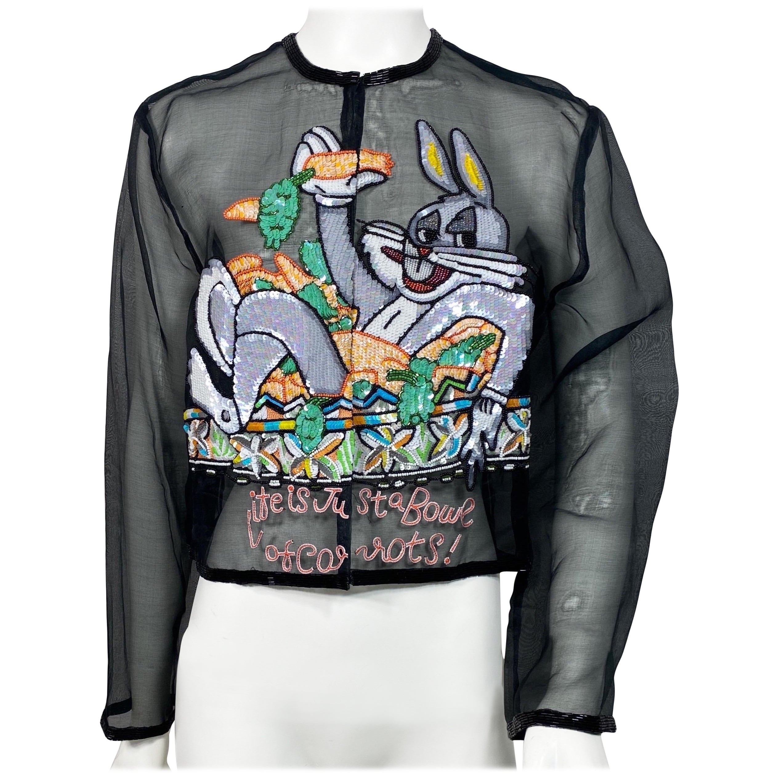 Jeanette Kastenberg 1990’s Limited Edison “Bugs Bunny” Beaded Jacket ...