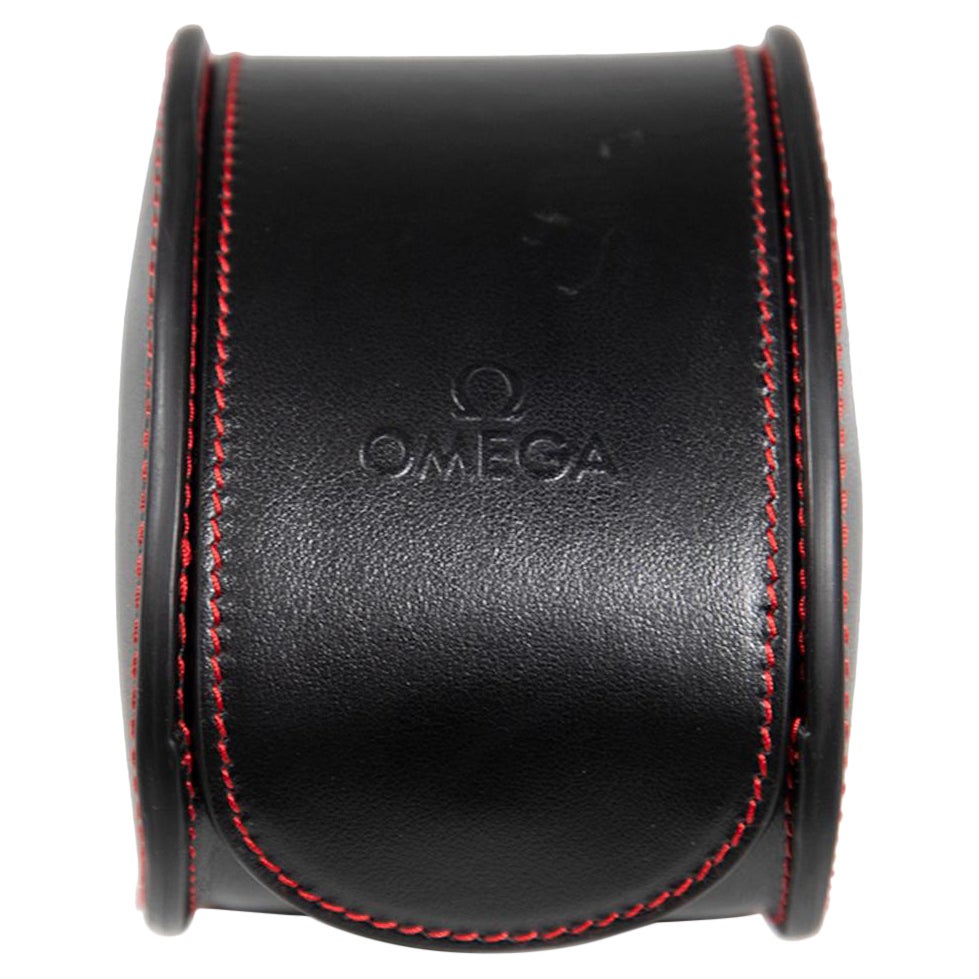 Omega Black Leather Travel Watch Box For Sale at 1stDibs
