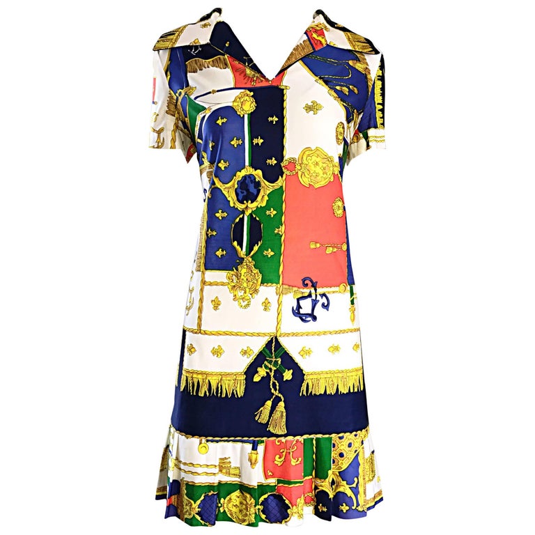 Chic 1960s Stacy Ames Vintage Nautical Crest + Ropes Mod 60s Shirt ...