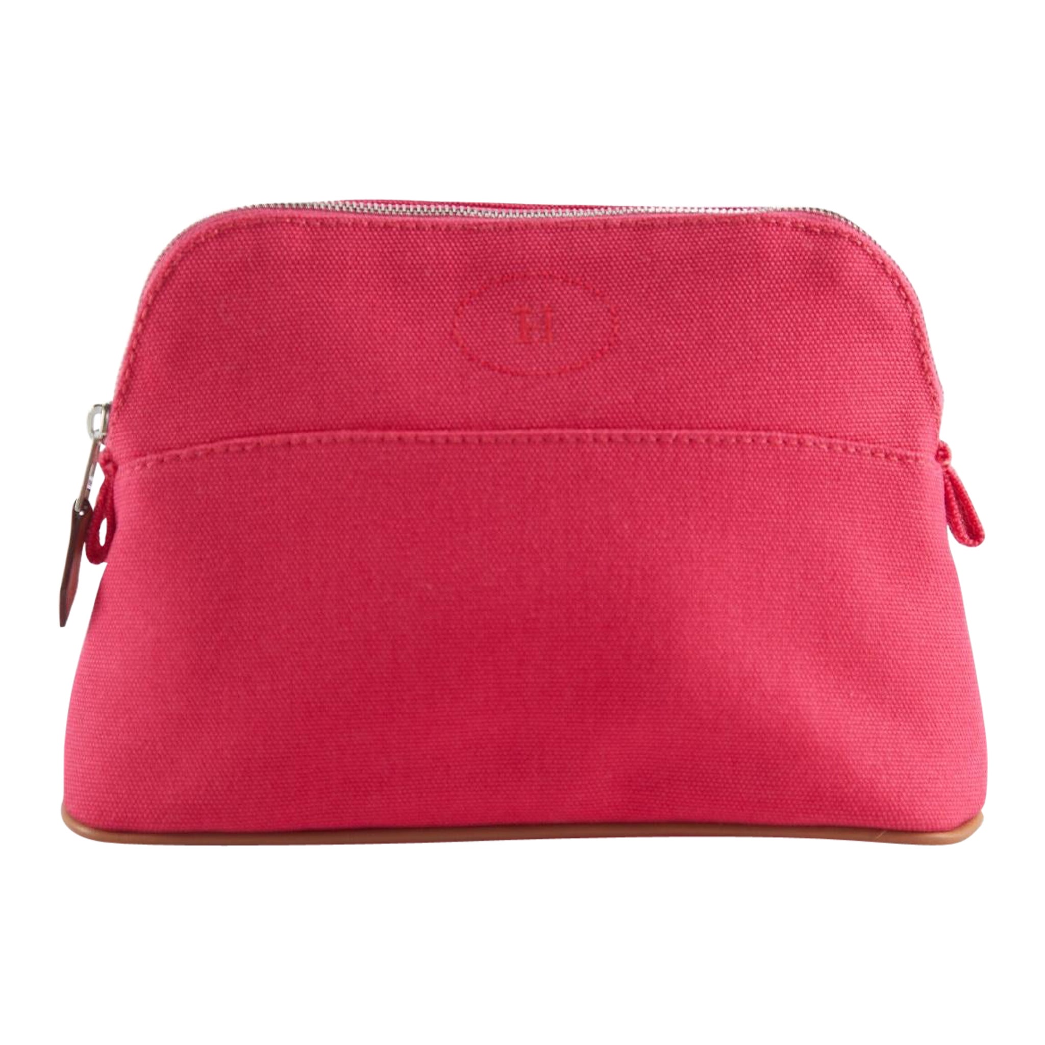 HERMÈS Mini Bolide Travel Case in Hibiscus For Sale at 1stDibs