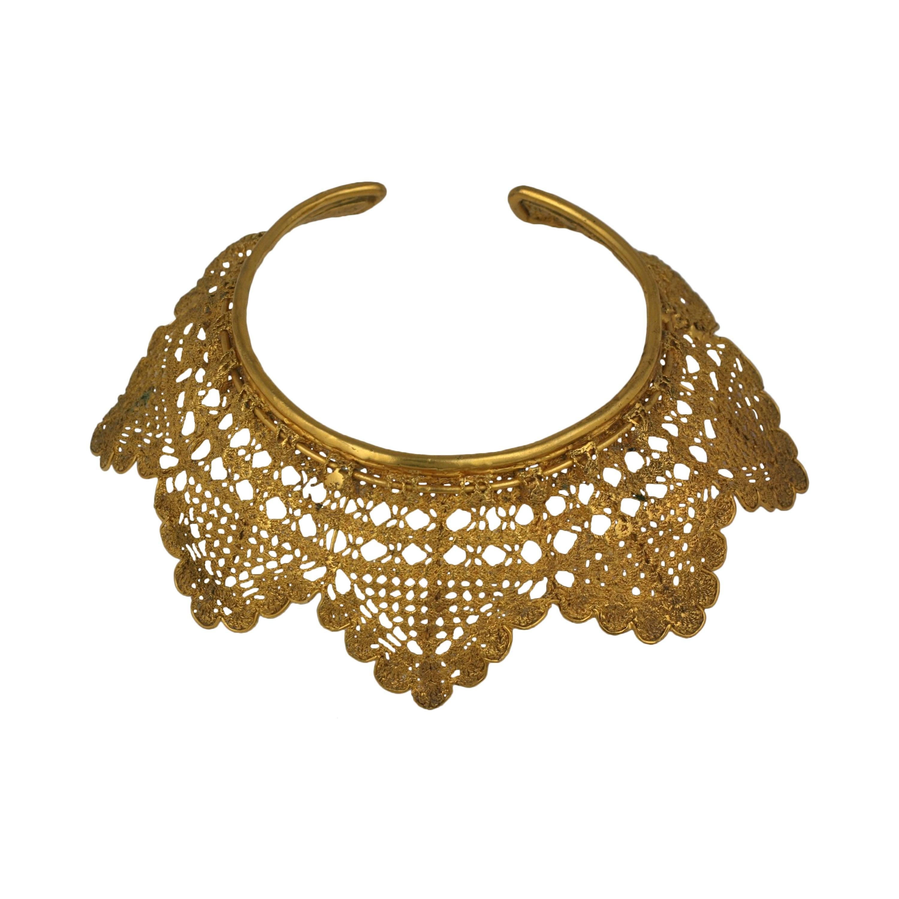 Dominique Favey Gilded Bronze Lace Collar at 1stDibs | caroline favey ...