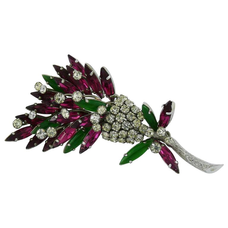 Christian Dior Vintage 1968 Floral Brooch at 1stDibs