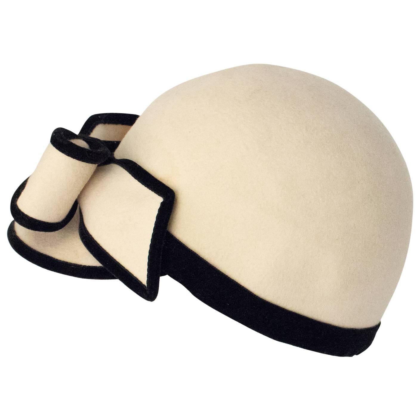 60s Mod Bow Fashion Hat at 1stDibs