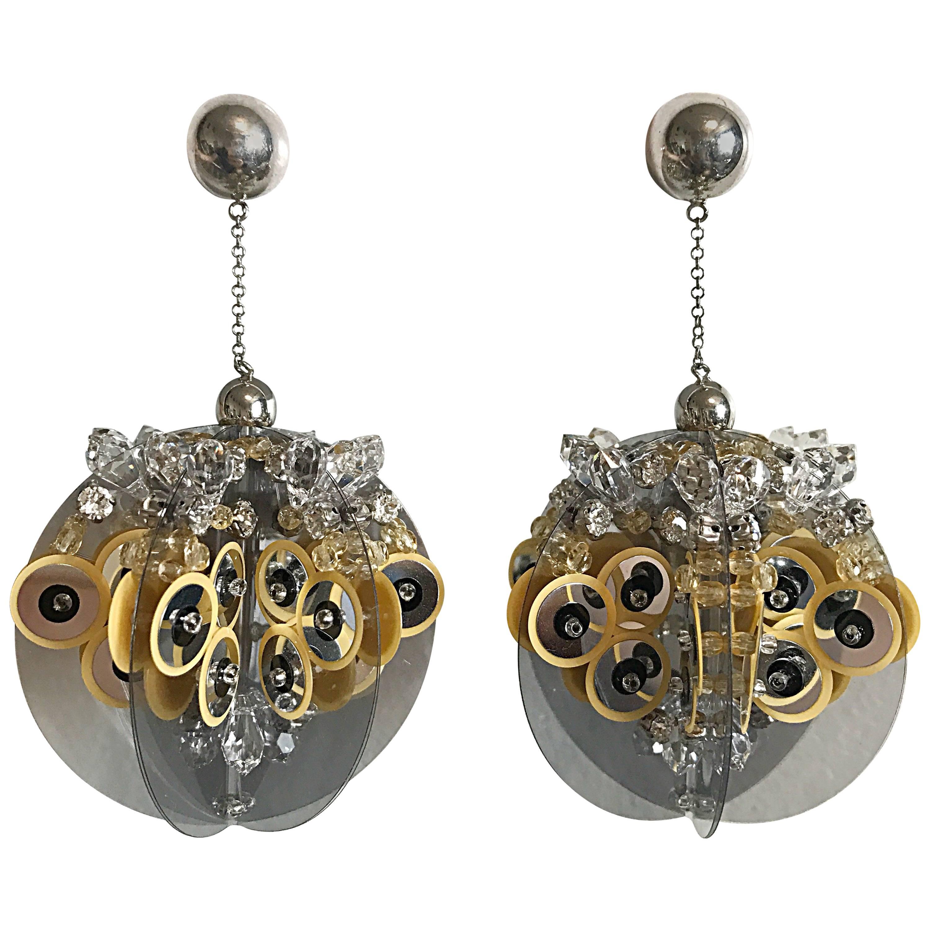 Prada Brand New Sold Out SS 16 Runway Jumbo Sequin Rhinestone Disco ...